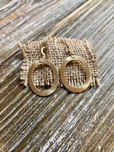 Brushed gold oval – Stephanie Quinlan Designs